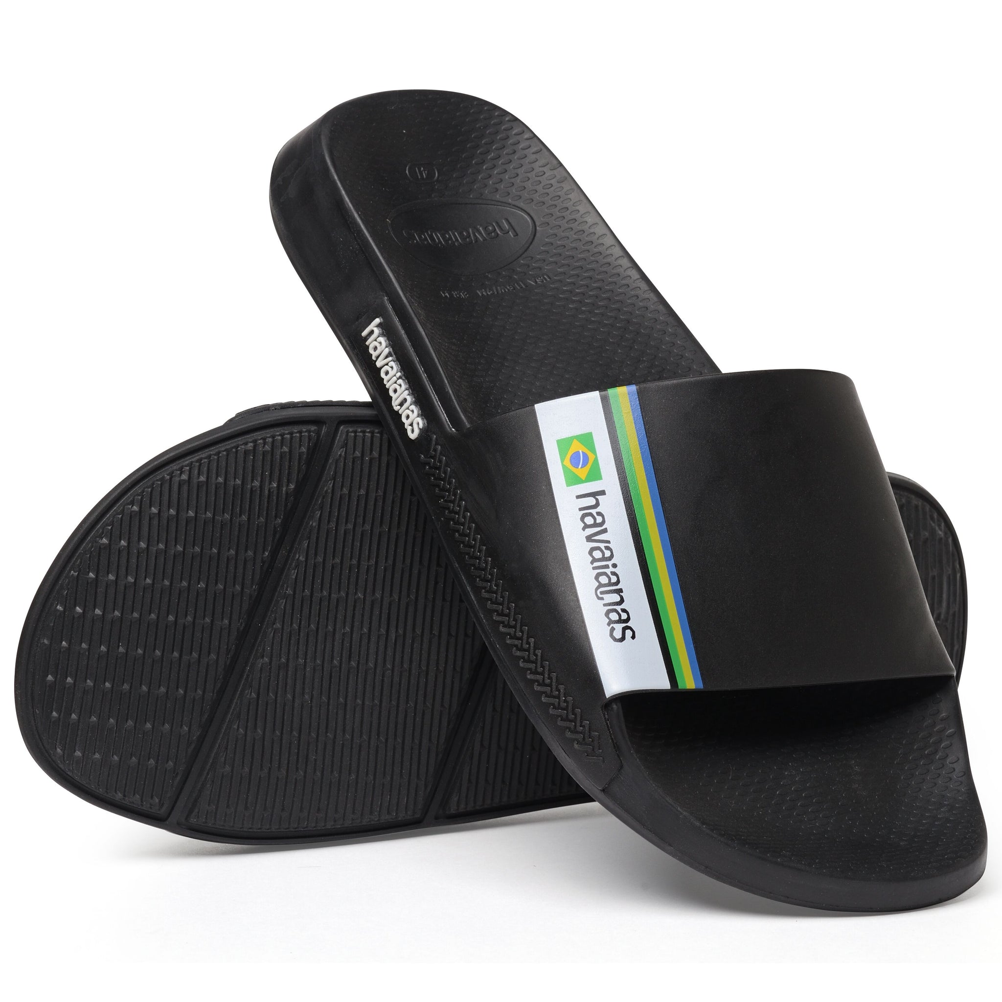 Havaianas Mens Slide Brasil Sliders Sandal - Black – thebackpackstore.co.uk